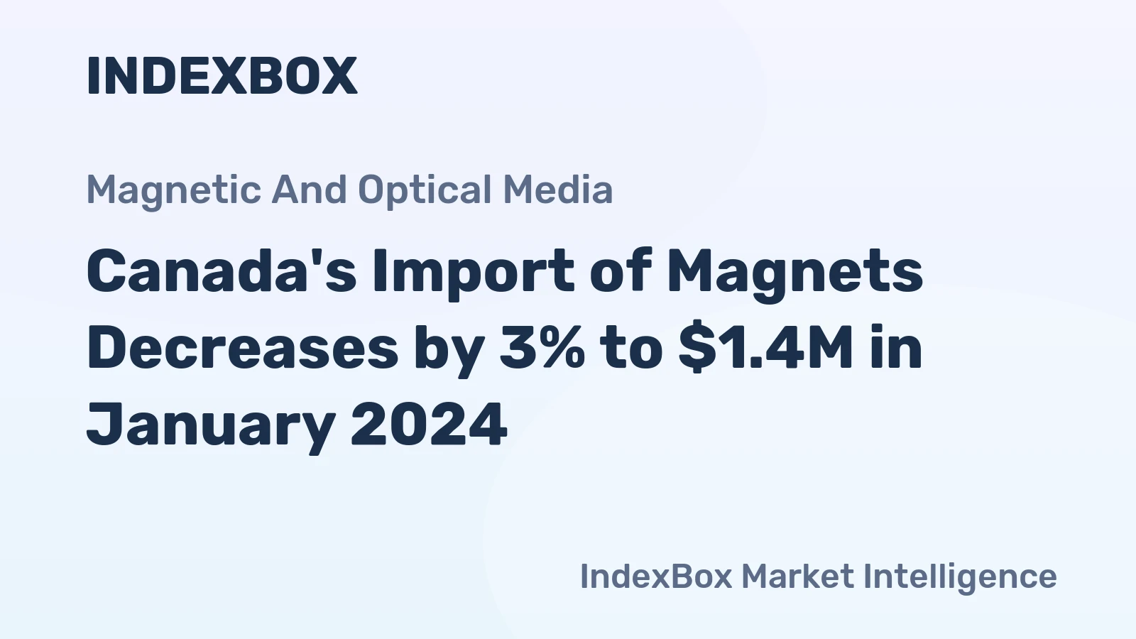 Canada's Import of Magnets Decreases by 3% to $1.4M in January 2024