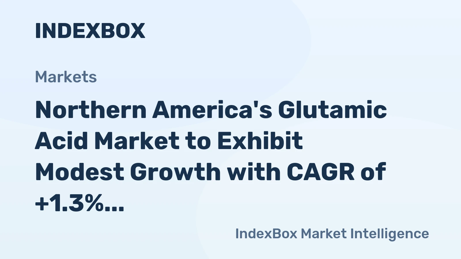 Northern America's Glutamic Acid Market to Exhibit Modest Growth with CAGR of +1.3% Through 2035