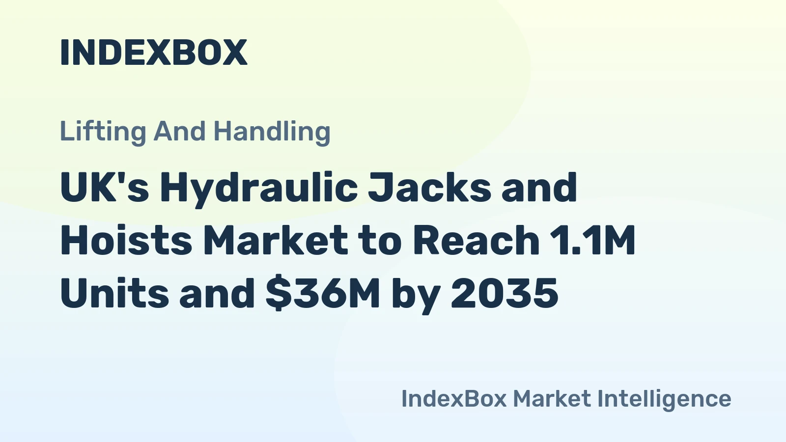 UK's Hydraulic Jacks and Hoists Market to Reach 1.1M Units and $36M by 2035