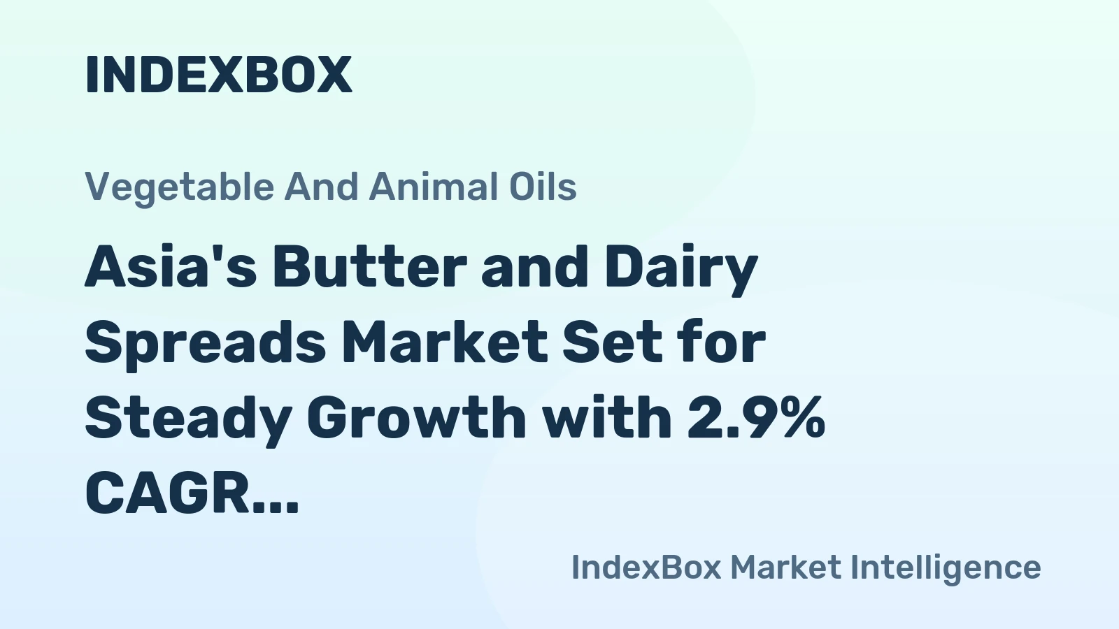 Asia's Butter and Dairy Spreads Market Set for Steady Growth with 2.9% CAGR Through 2035