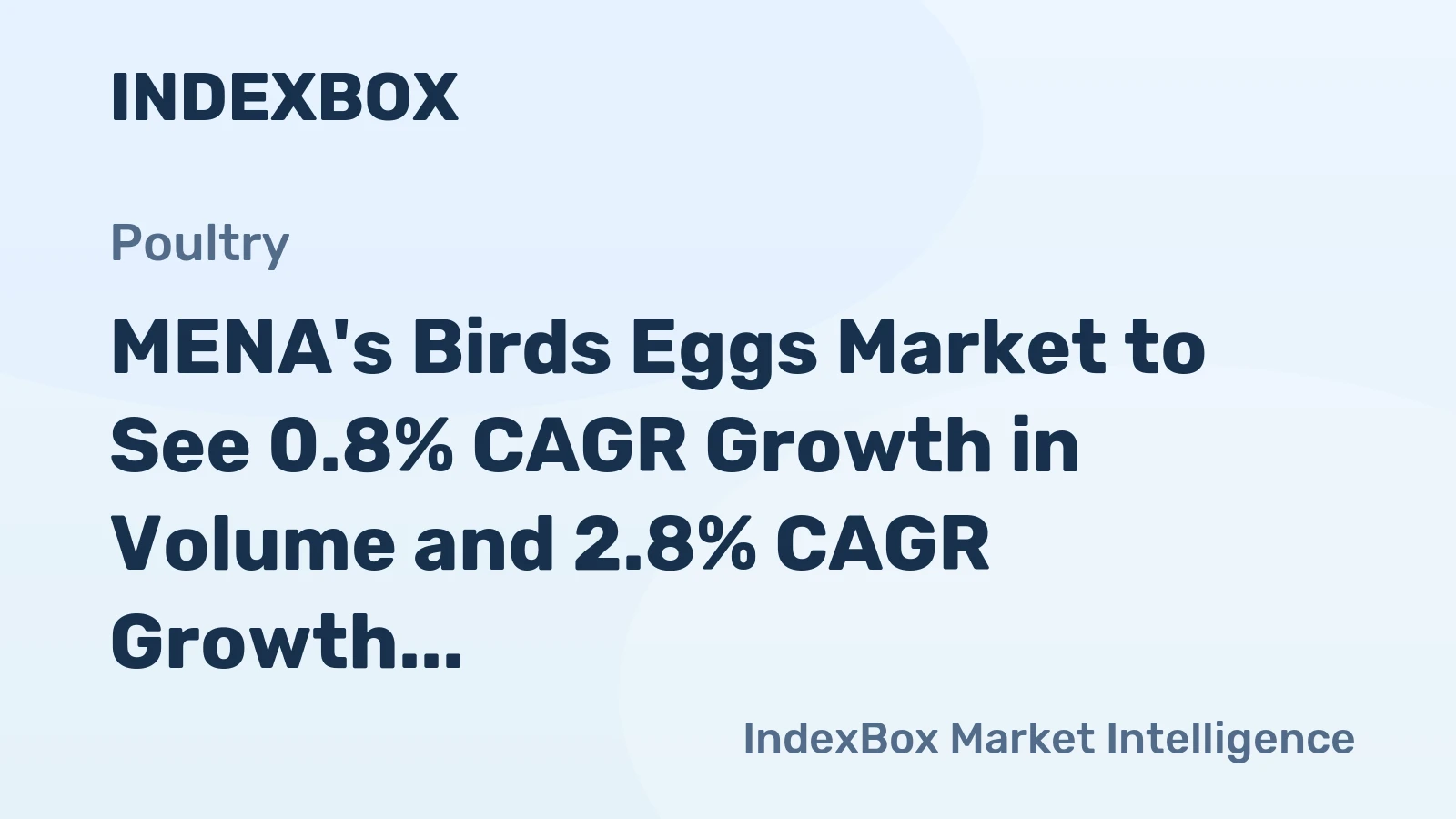 MENA's Birds Eggs Market to See 0.8% CAGR Growth in Volume and 2.8% CAGR Growth in Value from 2024 to 2035