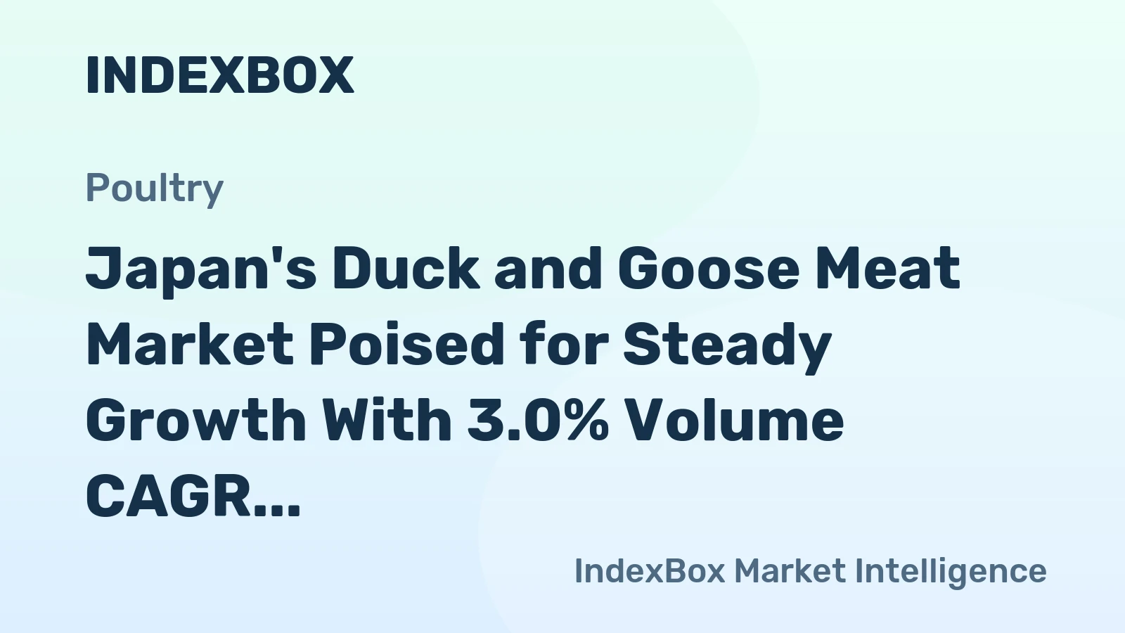 Japan's Duck and Goose Meat Market Poised for Steady Growth With 3.0% Volume CAGR Through 2035