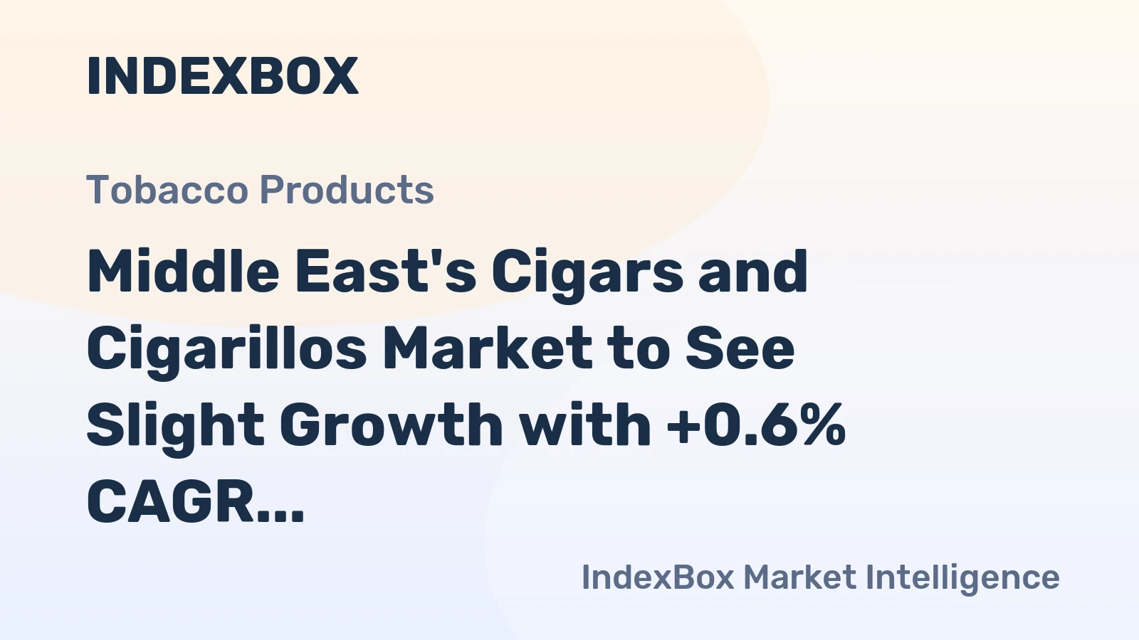Middle East's Cigars and Cigarillos Market to See Slight Growth with +0.6% CAGR by 2035