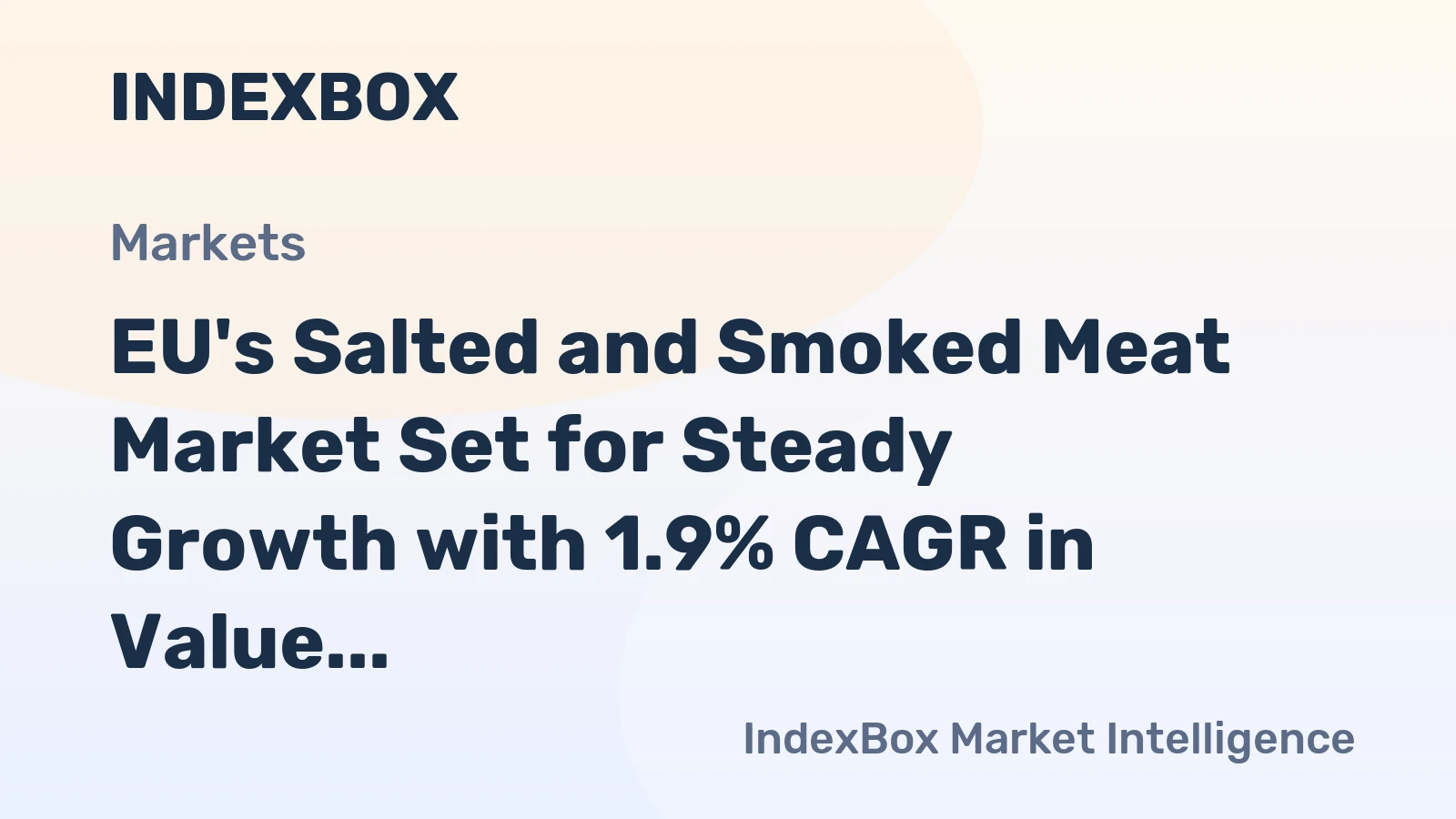 EU's Salted and Smoked Meat Market Set for Steady Growth with 1.9% CAGR in Value Through 2035