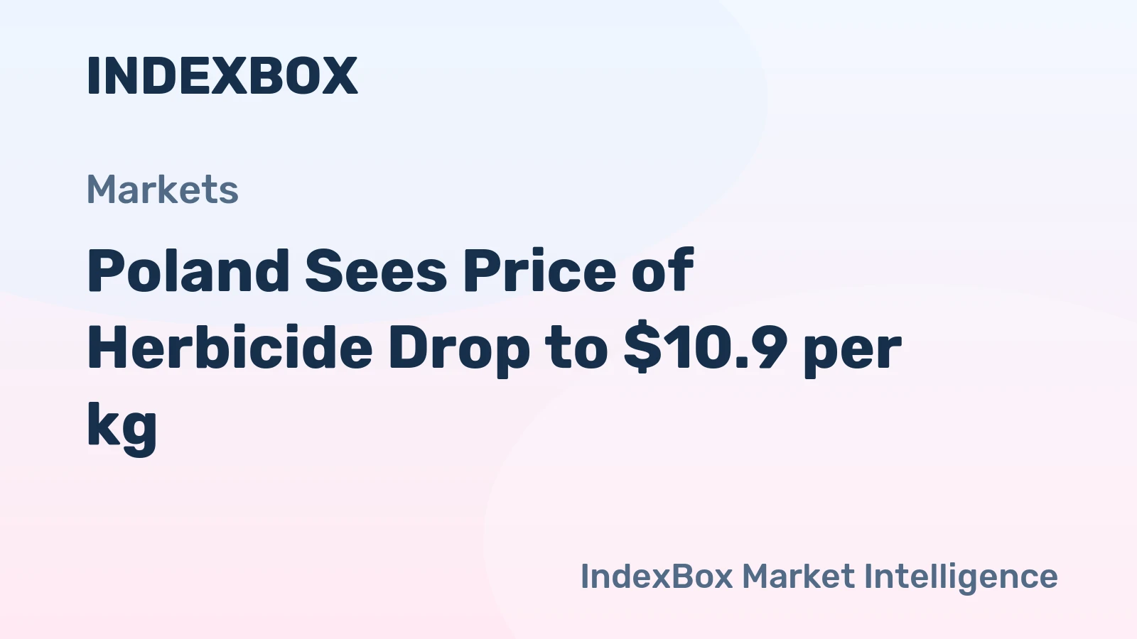 Poland Sees Price of Herbicide Drop to $10.9 per kg