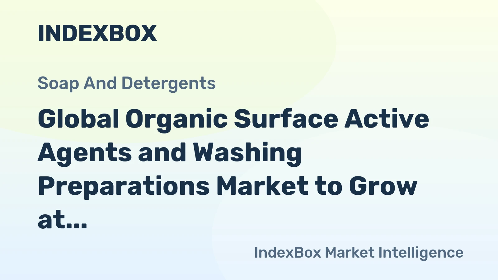 Global Organic Surface Active Agents and Washing Preparations Market to Grow at CAGR of +1.4% Over Next Decade, Reaching 110M tons by 2035