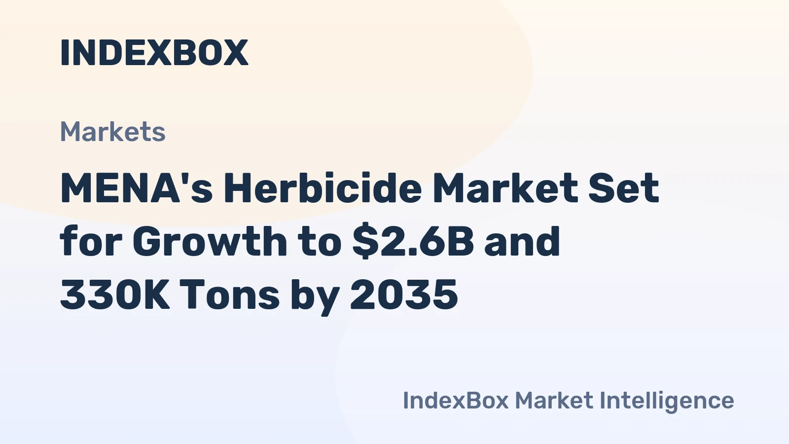 MENA's Herbicide Market Set for Growth to $2.6B and 330K Tons by 2035