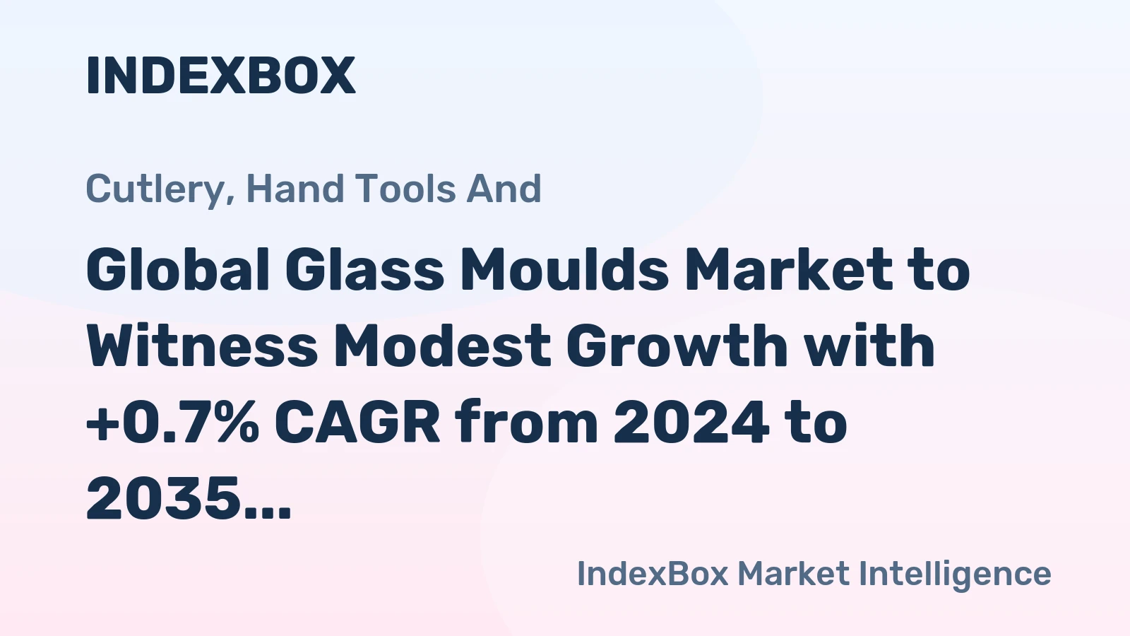 Global Glass Moulds Market to Witness Modest Growth with +0.7% CAGR from 2024 to 2035