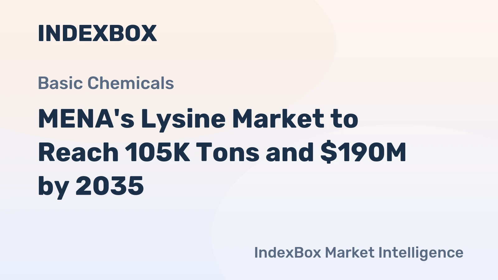 MENA's Lysine Market to Reach 105K Tons and $190M by 2035