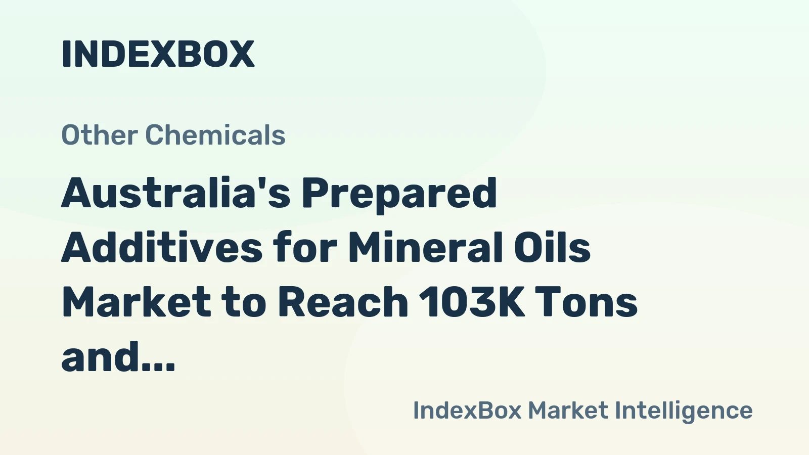 Australia's Prepared Additives for Mineral Oils Market to Reach 103K Tons and $439M in Value by 2035