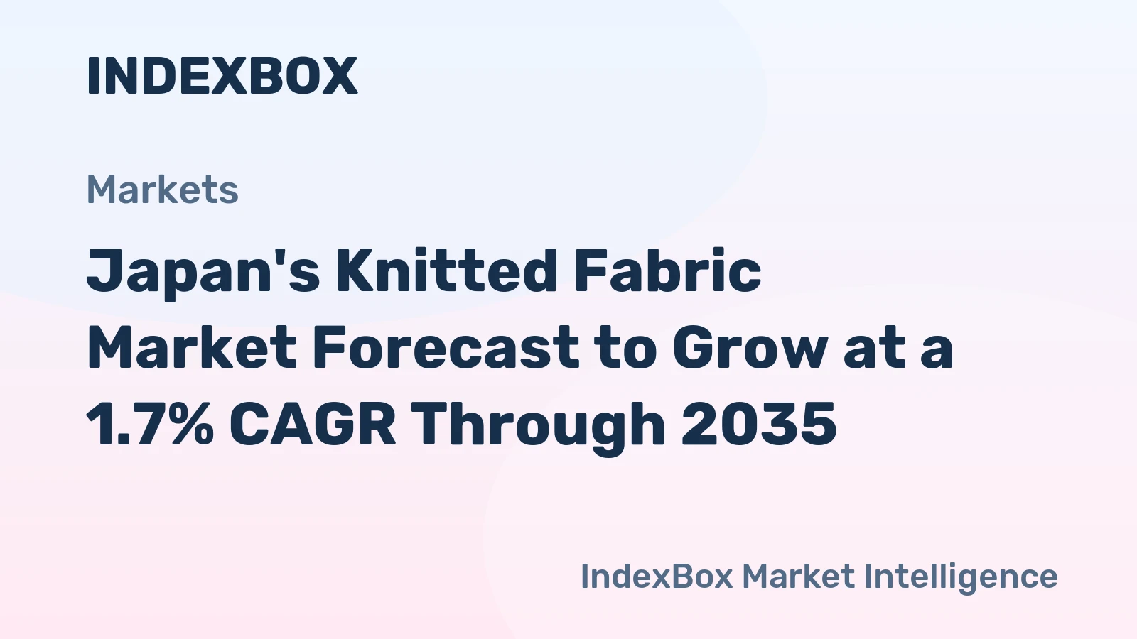 Japan's Knitted Fabric Market Forecast to Grow at a 1.7% CAGR Through 2035