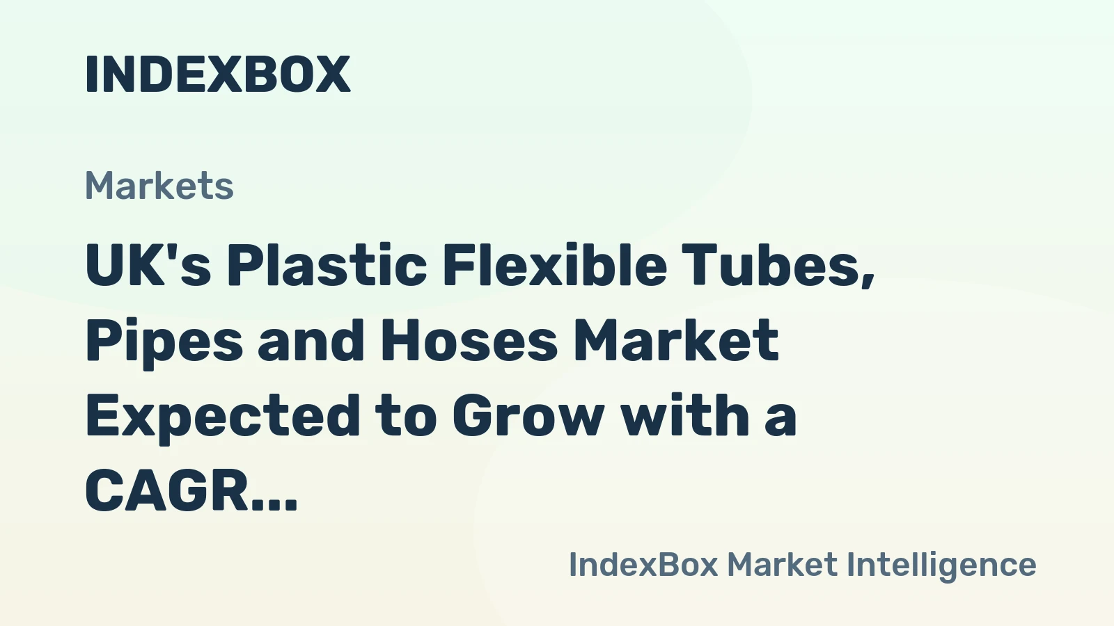 UK's Plastic Flexible Tubes, Pipes and Hoses Market Expected to Grow with a CAGR of +0.1% Over the Next Decade to Reach $1.9B by 2035