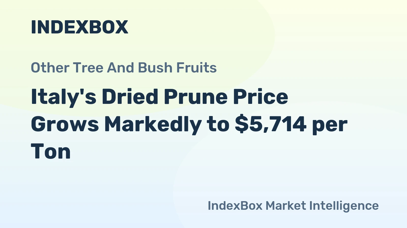 Italy's Dried Prune Price Grows Markedly to $5,714 per Ton
