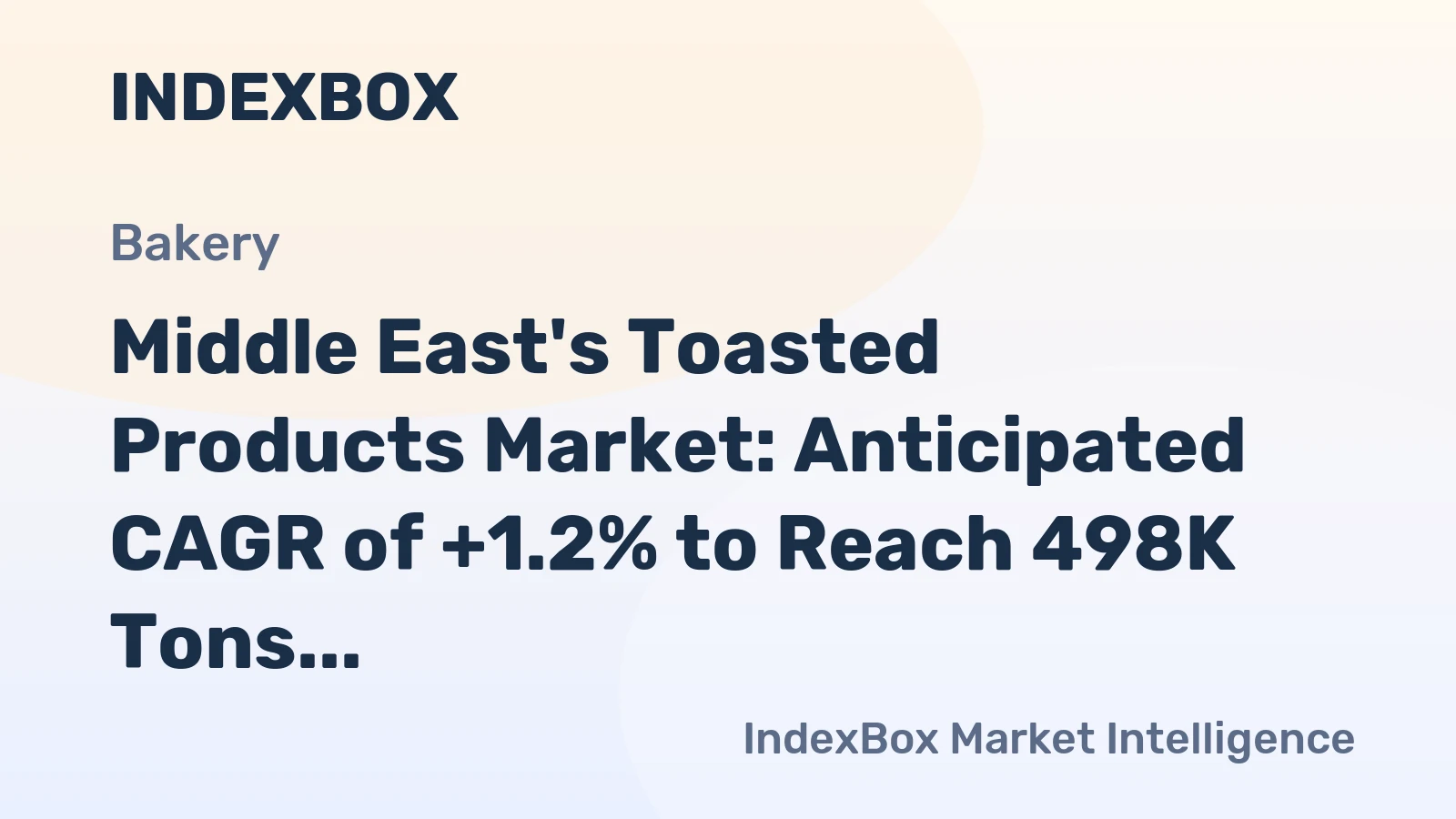 Middle East's Toasted Products Market: Anticipated CAGR of +1.2% to Reach 498K Tons by 2035
