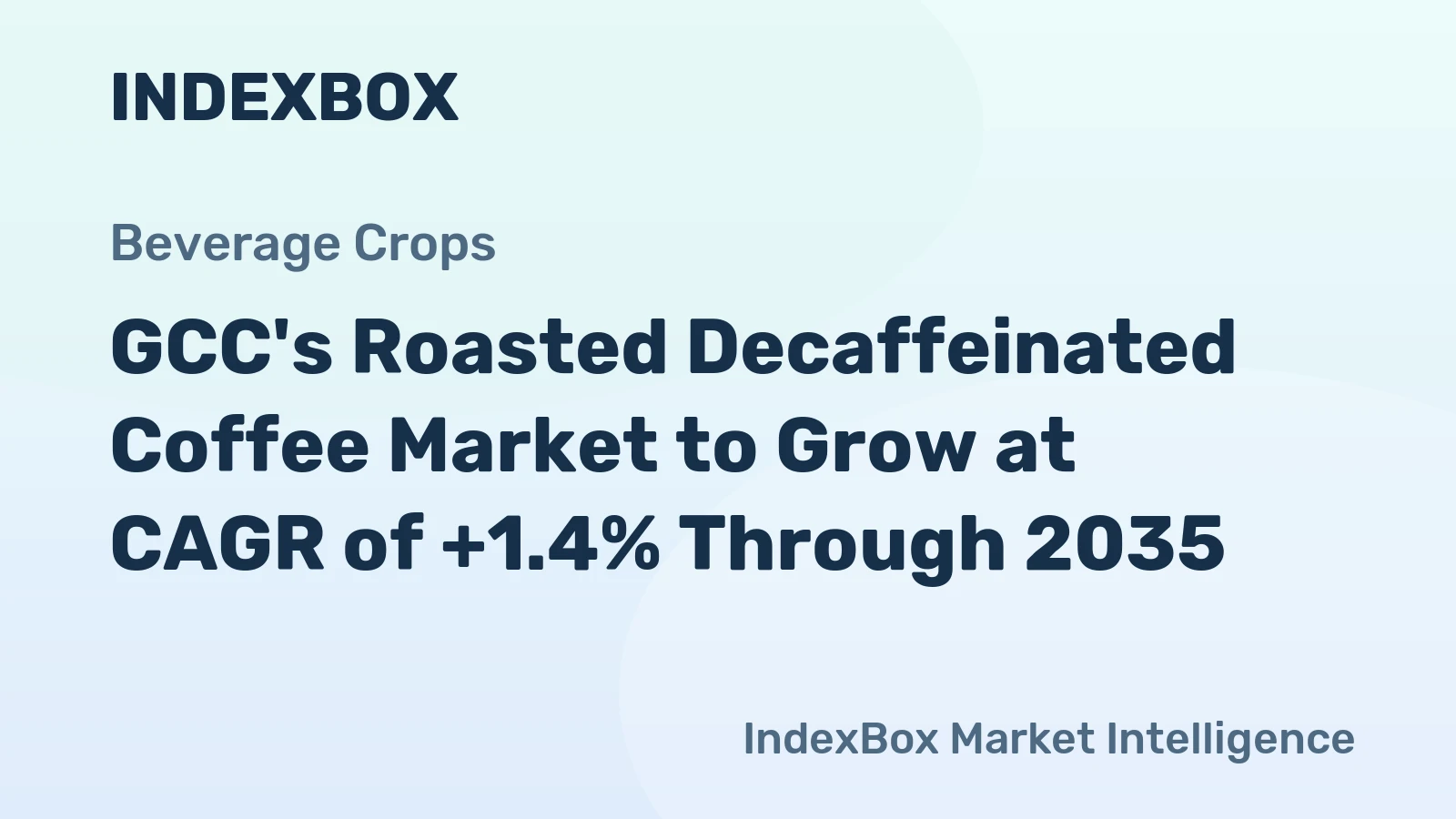 GCC's Roasted Decaffeinated Coffee Market to Grow at CAGR of +1.4% Through 2035