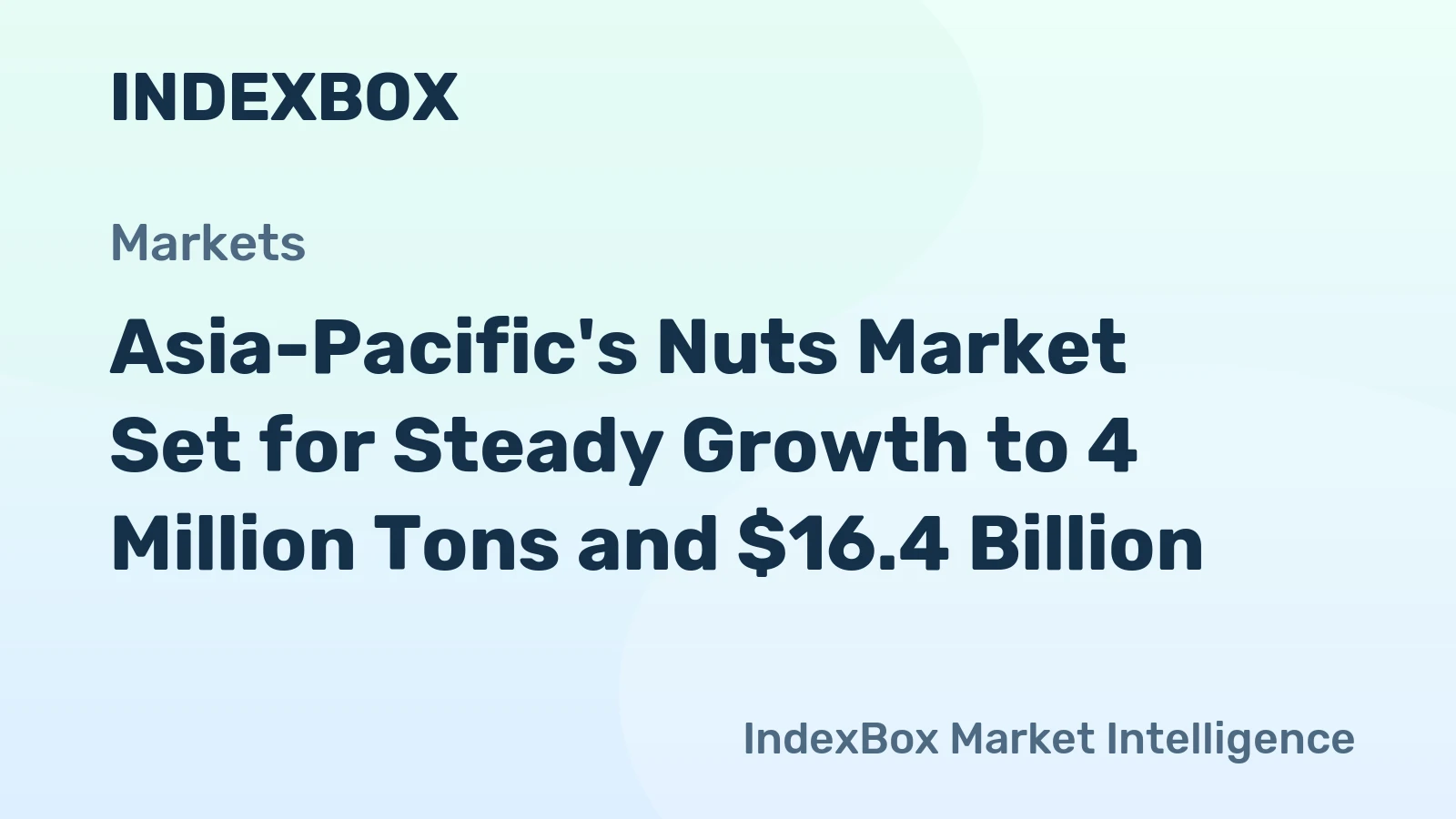 Asia-Pacific's Nuts Market Set for Steady Growth to 4 Million Tons and $16.4 Billion