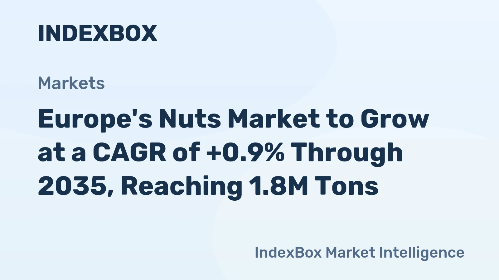 Europe's Nuts Market to Grow at a CAGR of +0.9% Through 2035, Reaching 1.8M Tons