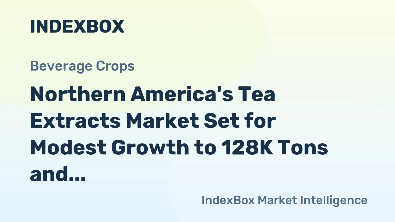 Northern America's Tea Extracts Market Set for Modest Growth to 128K Tons and $449M