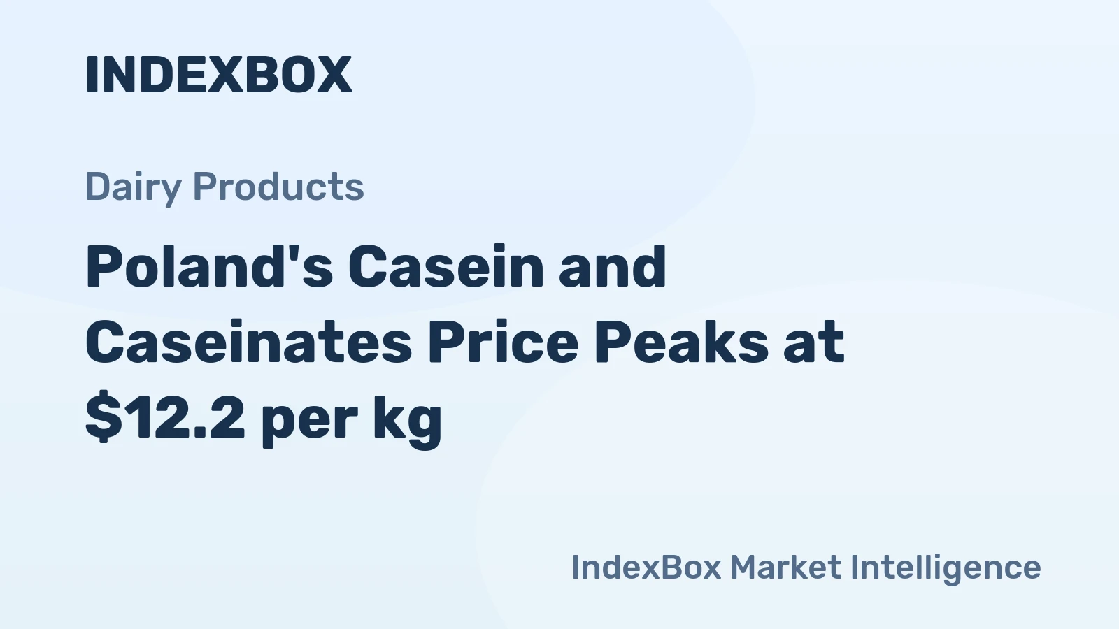 Poland's Casein and Caseinates Price Peaks at $12.2 per kg