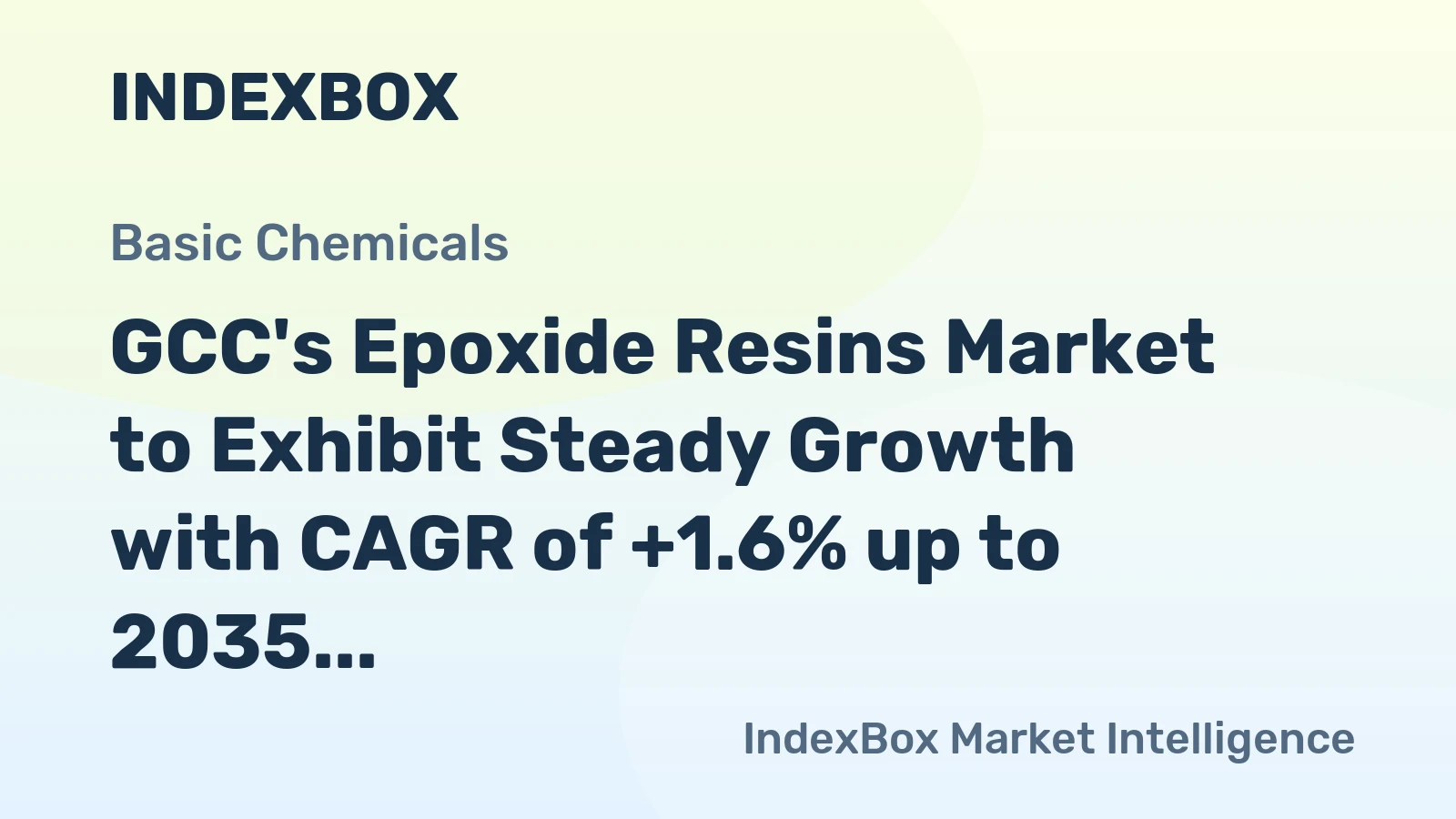 GCC's Epoxide Resins Market to Exhibit Steady Growth with CAGR of +1.6% up to 2035