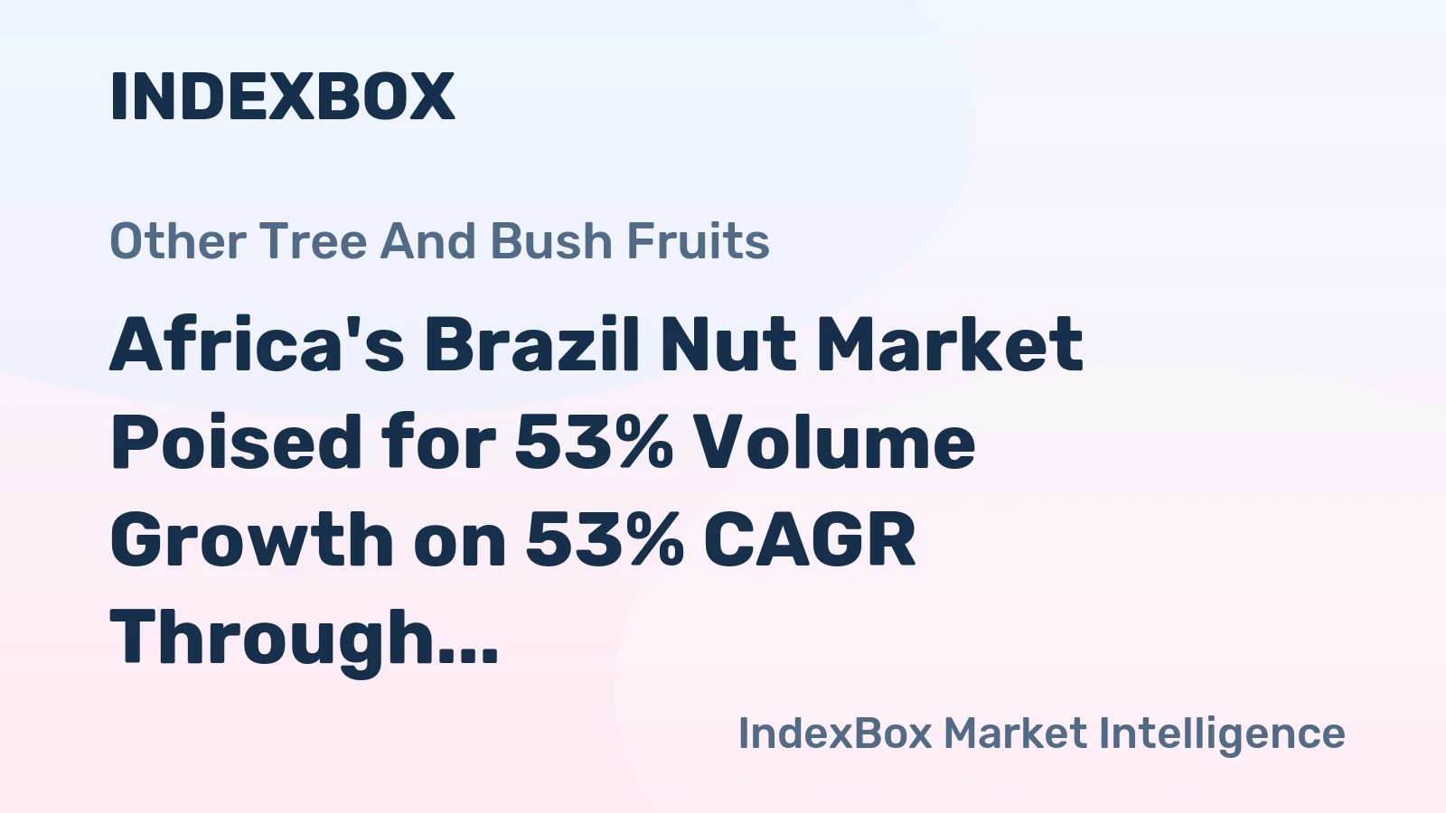 Africa's Brazil Nut Market Poised for 53% Volume Growth on 53% CAGR Through 2035