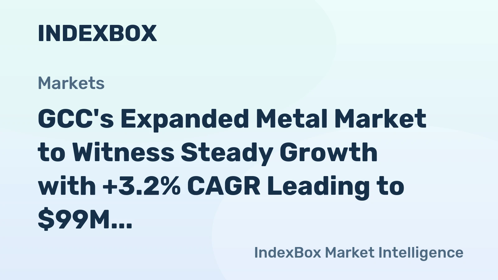 GCC's Expanded Metal Market to Witness Steady Growth with +3.2% CAGR Leading to $99M Value by 2035