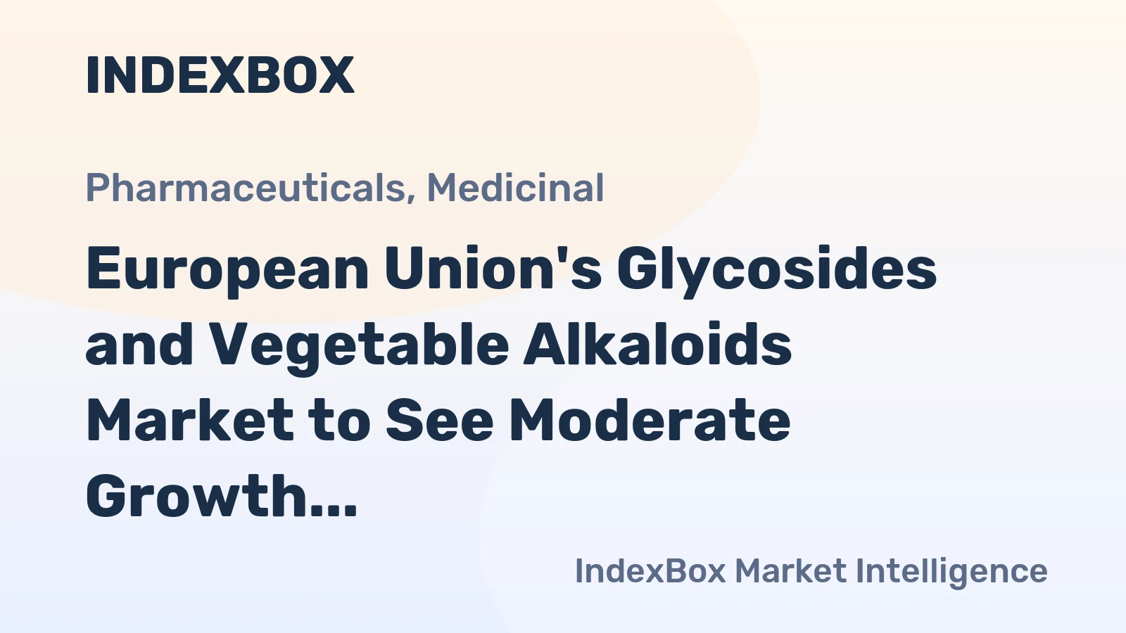 European Union's Glycosides and Vegetable Alkaloids Market to See Moderate Growth with CAGR of +1.0% by 2035