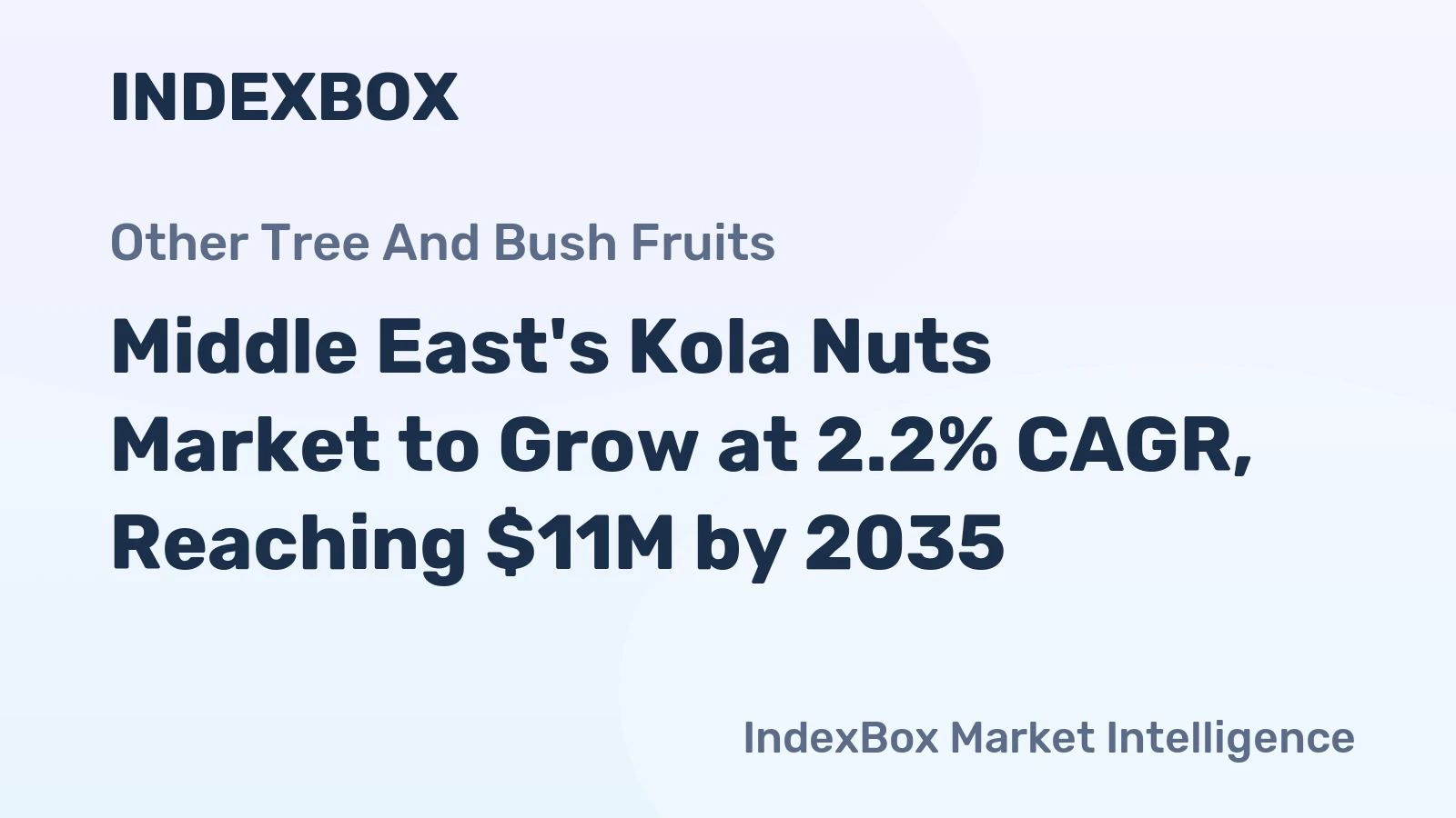 Middle East's Kola Nuts Market to Grow at 2.2% CAGR, Reaching $11M by 2035