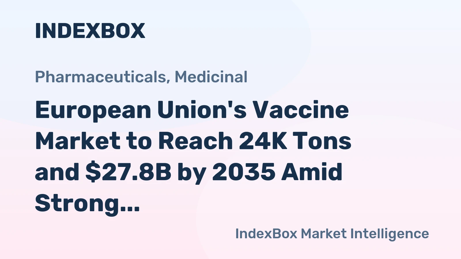 European Union's Vaccine Market to Reach 24K Tons and $27.8B by 2035 Amid Strong Production and Export Growth