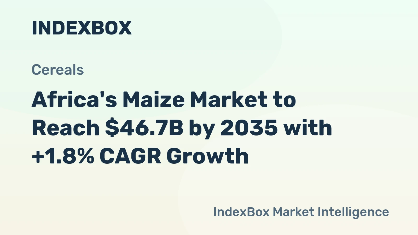 Africa's Maize Market to Reach $46.7B by 2035 with +1.8% CAGR Growth