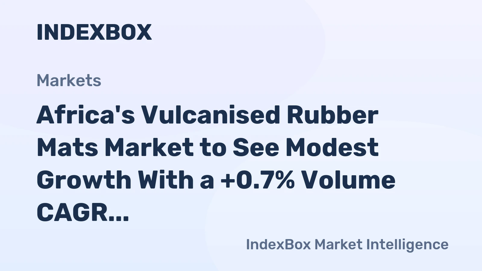 Africa's Vulcanised Rubber Mats Market to See Modest Growth With a +0.7% Volume CAGR Through 2035