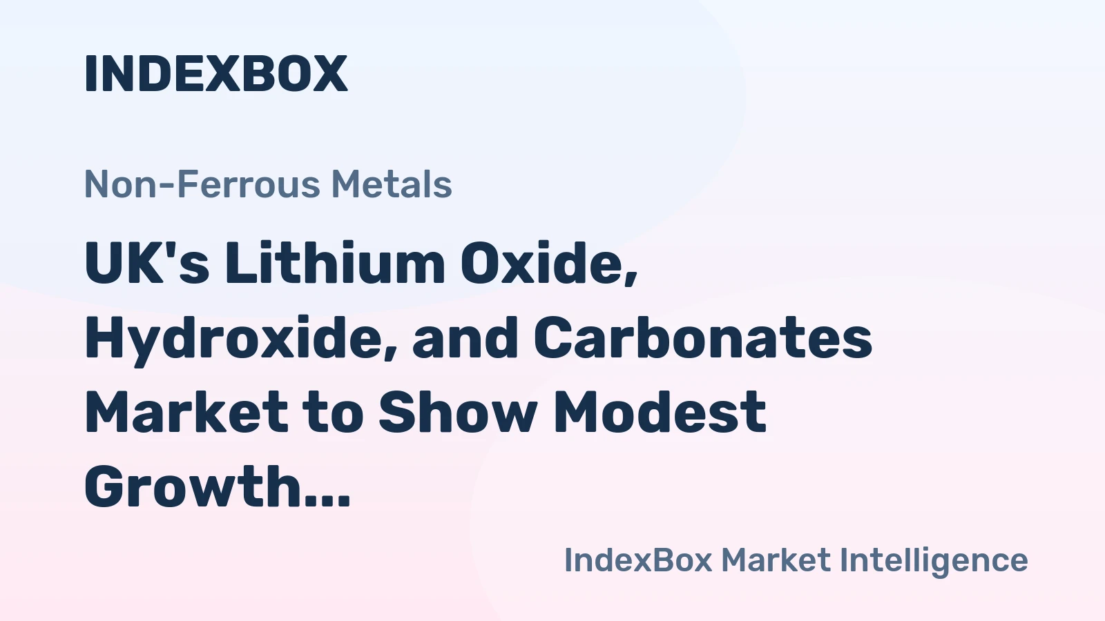 UK's Lithium Oxide, Hydroxide, and Carbonates Market to Show Modest Growth with Projected CAGR of +1.5% from 2024 to 2035