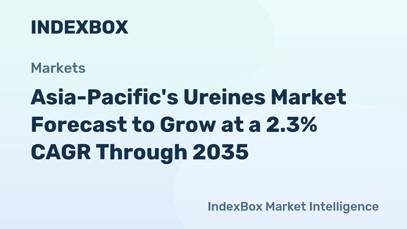 Asia-Pacific's Ureines Market Forecast to Grow at a 2.3% CAGR Through 2035