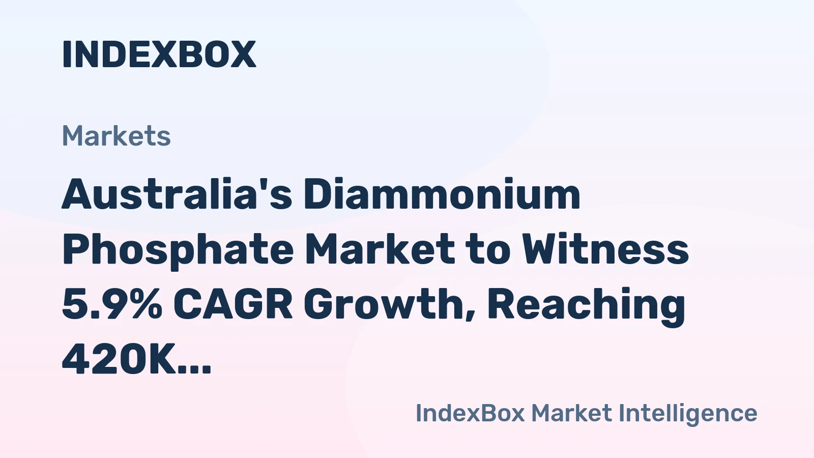 Australia's Diammonium Phosphate Market to Witness 5.9% CAGR Growth, Reaching 420K Tons by 2035
