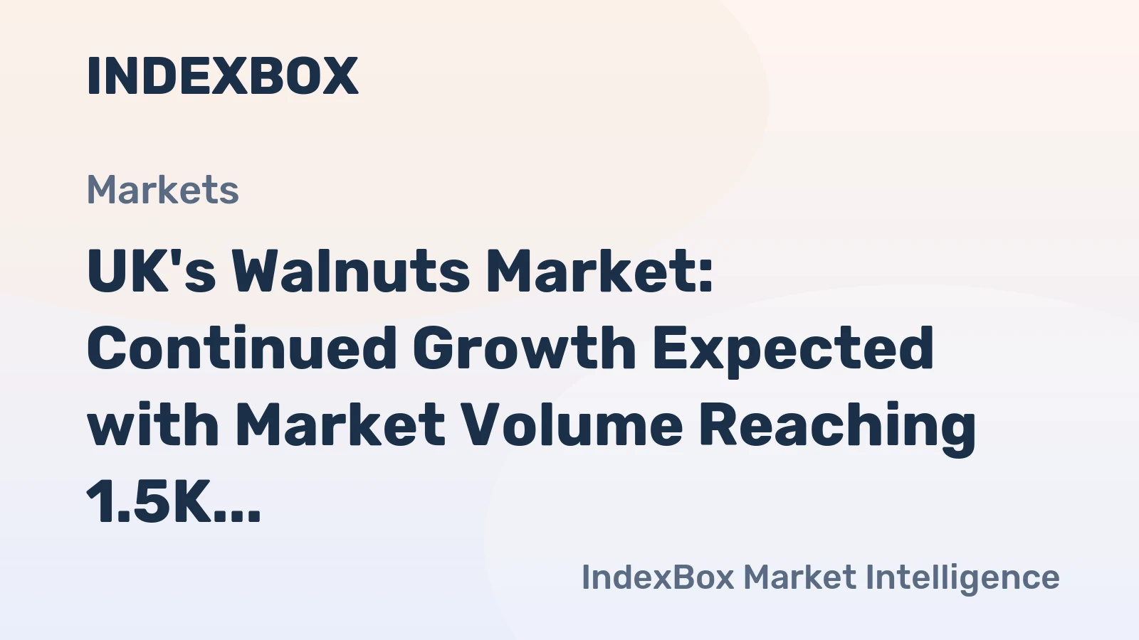 UK's Walnuts Market: Continued Growth Expected with Market Volume Reaching 1.5K Tons and Market Value Reaching $5.1M by 2035