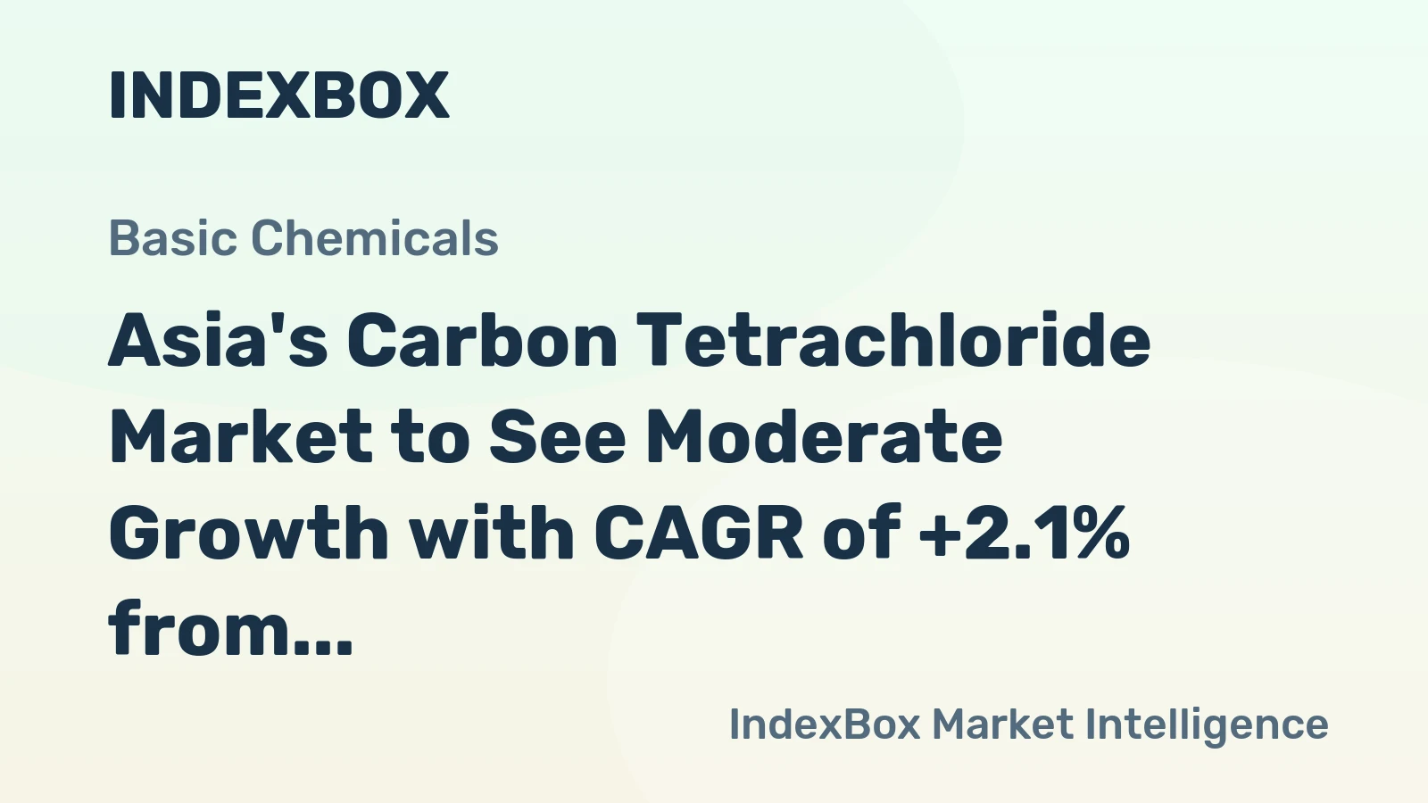 Asia's Carbon Tetrachloride Market to See Moderate Growth with CAGR of +2.1% from 2024-2035