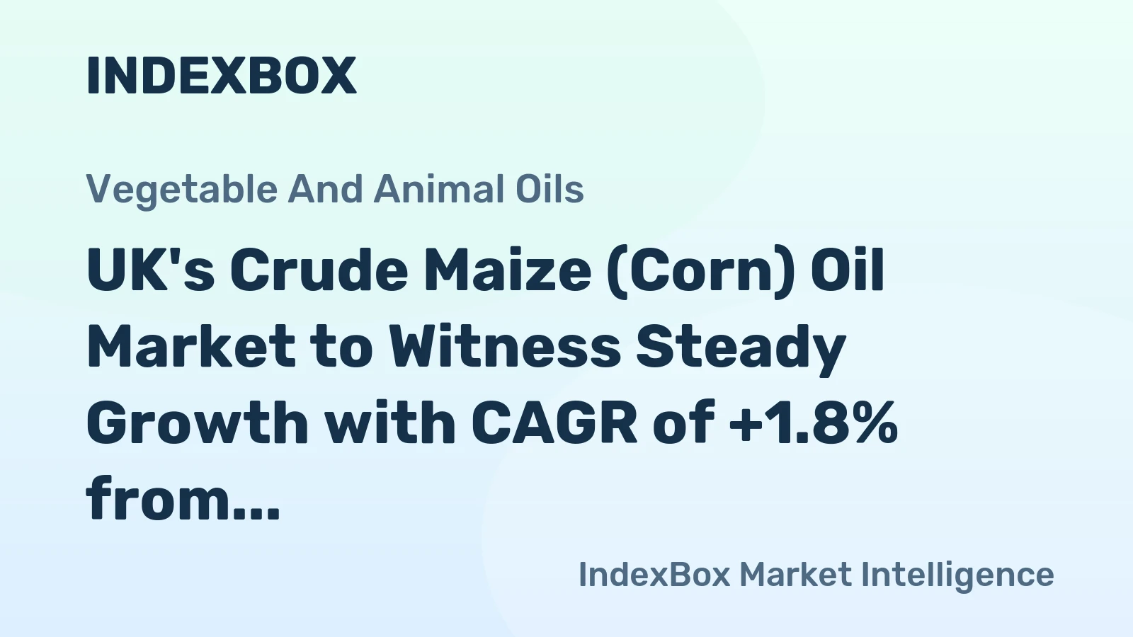 UK's Crude Maize (Corn) Oil Market to Witness Steady Growth with CAGR of +1.8% from 2024-2035, Reaching $56M by 2035