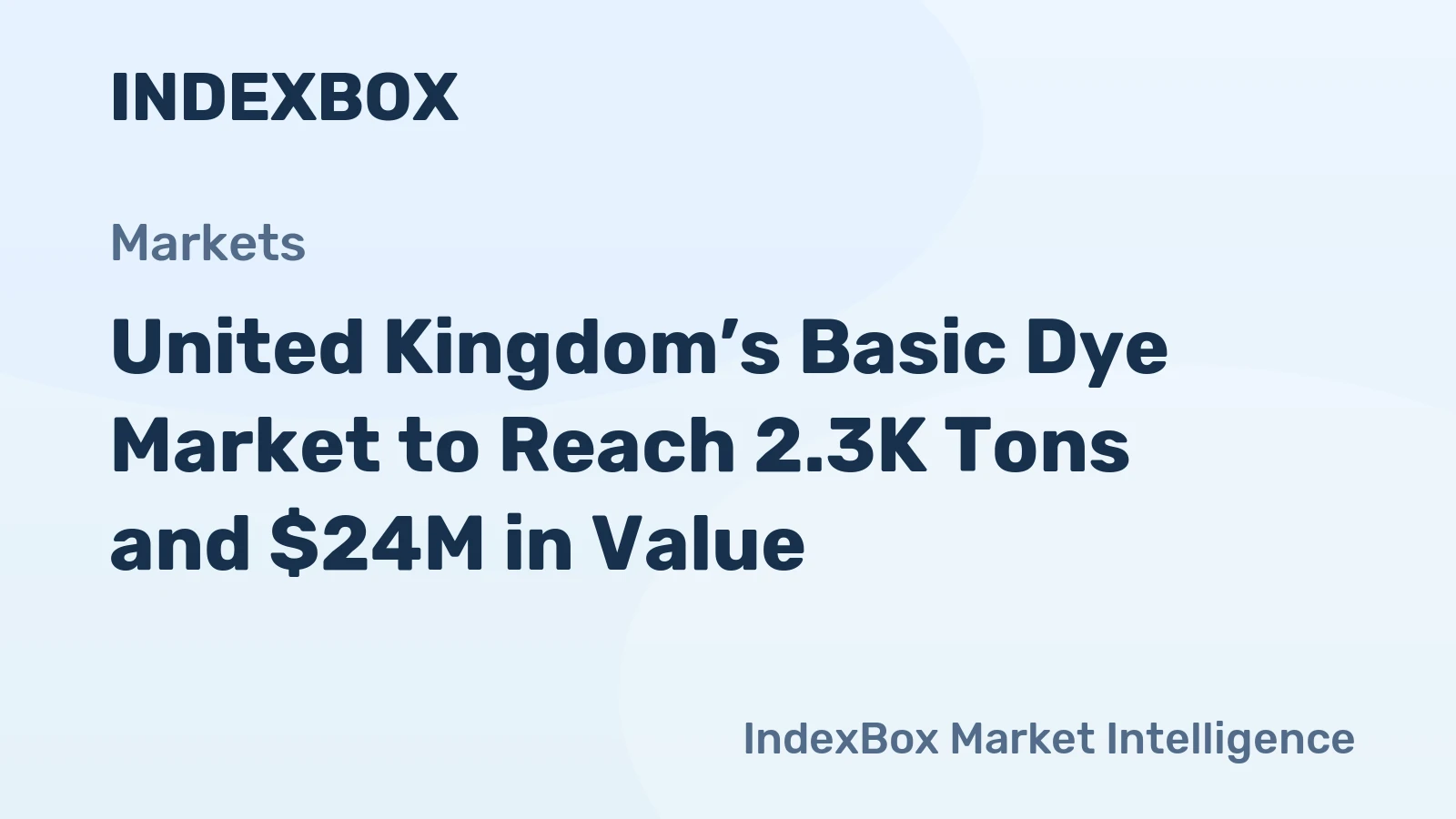 United Kingdom’s Basic Dye Market to Reach 2.3K Tons and $24M in Value