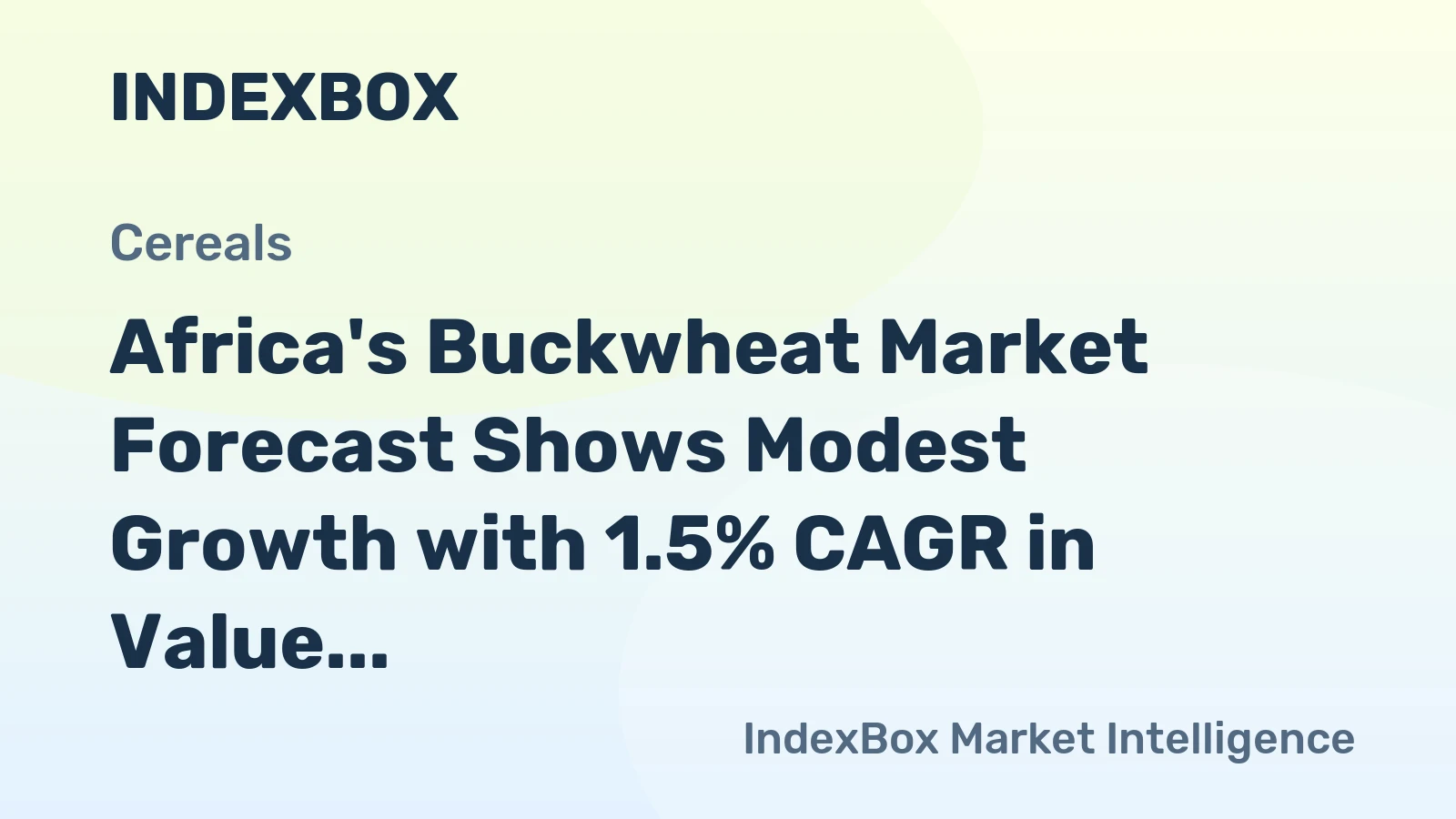 Africa's Buckwheat Market Forecast Shows Modest Growth with 1.5% CAGR in Value Through 2035