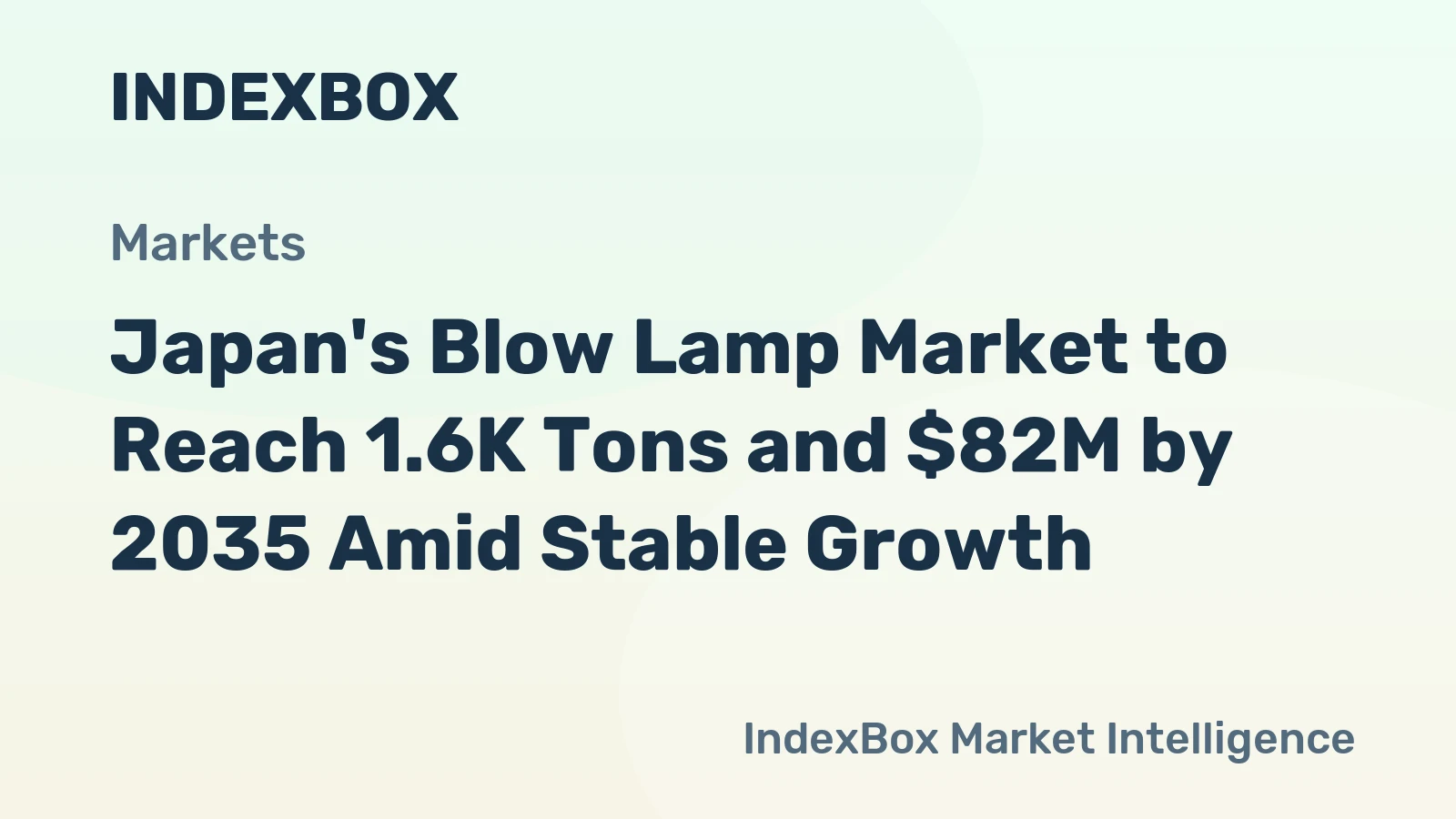 Japan's Blow Lamp Market to Reach 1.6K Tons and $82M by 2035 Amid Stable Growth