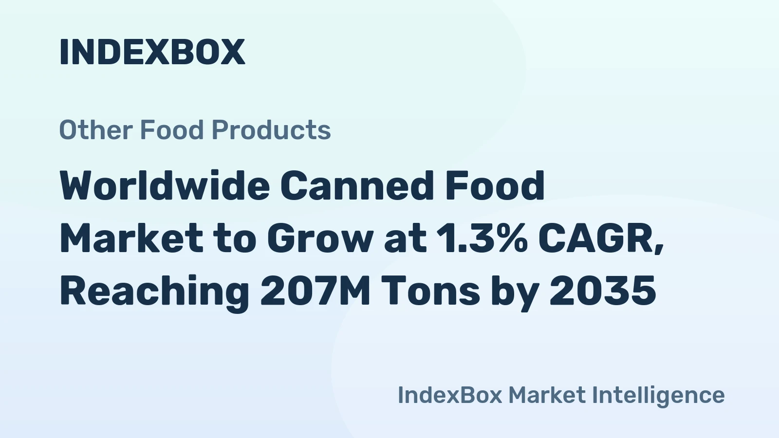 Worldwide Canned Food Market to Grow at 1.3% CAGR, Reaching 207M Tons by 2035