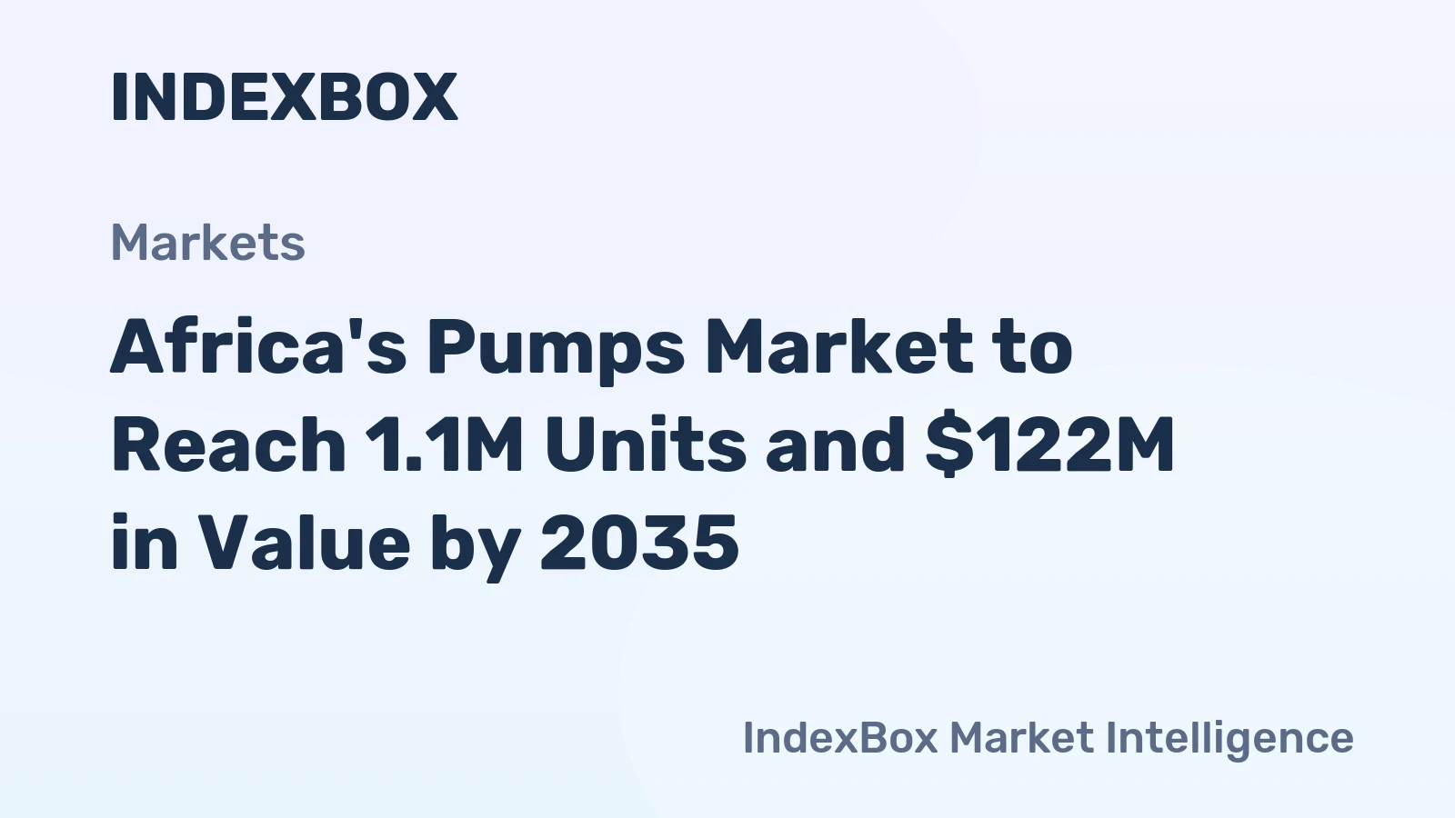 Africa's Pumps Market to Reach 1.1M Units and $122M in Value by 2035