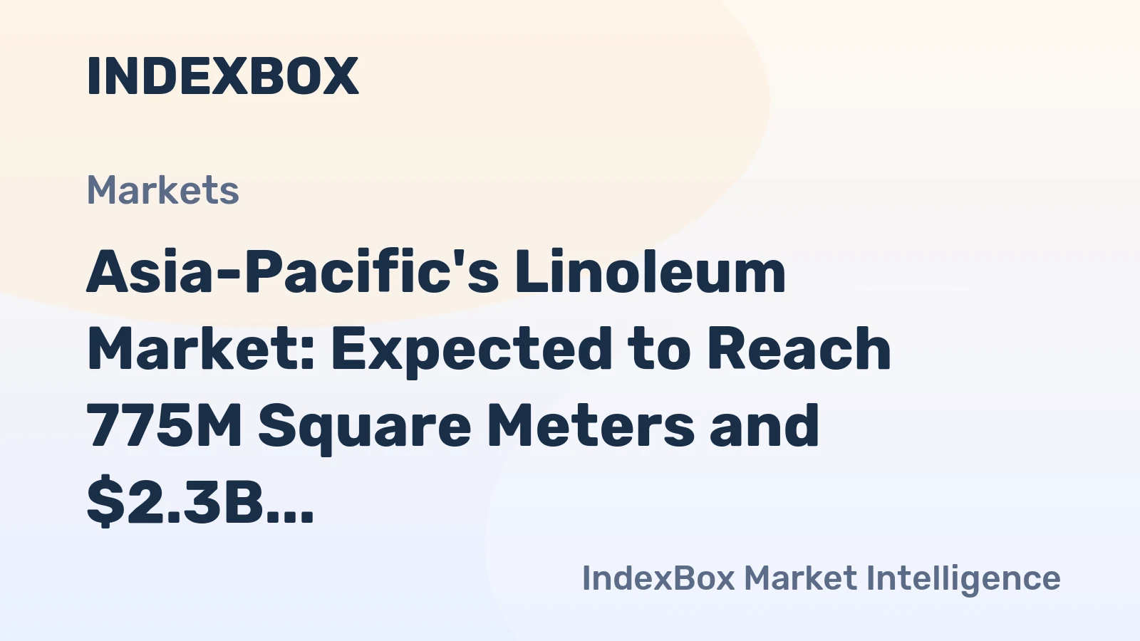 Asia-Pacific's Linoleum Market: Expected to Reach 775M Square Meters and $2.3B by 2035
