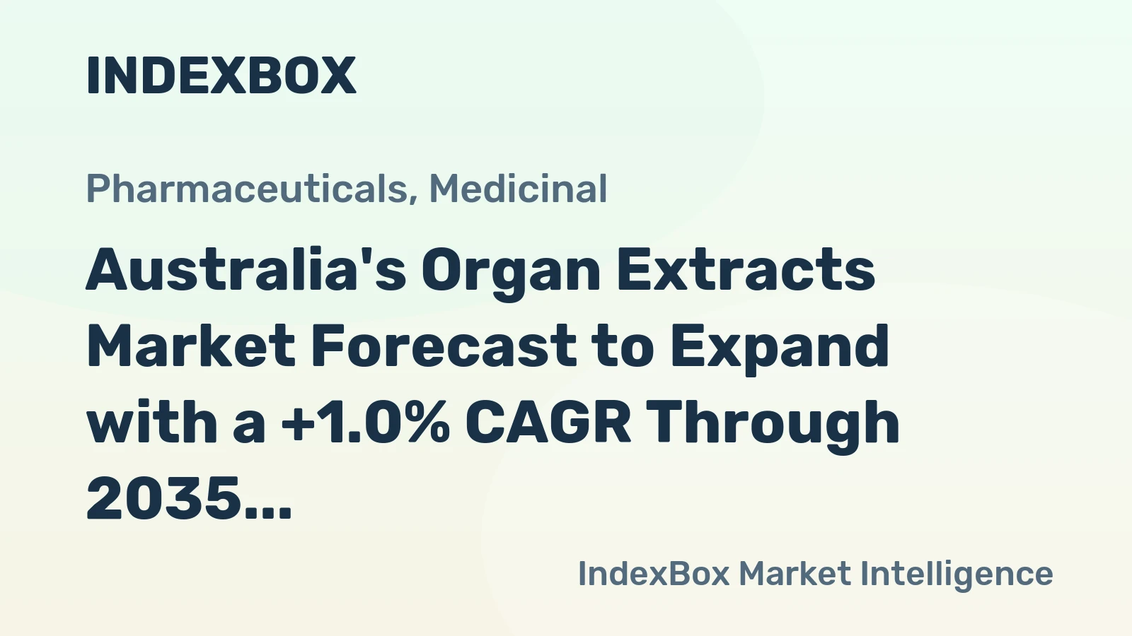 Australia's Organ Extracts Market Forecast to Expand with a +1.0% CAGR Through 2035