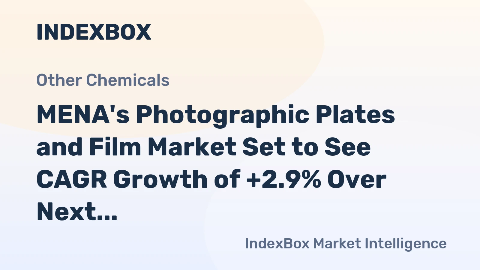 MENA's Photographic Plates and Film Market Set to See CAGR Growth of +2.9% Over Next Decade