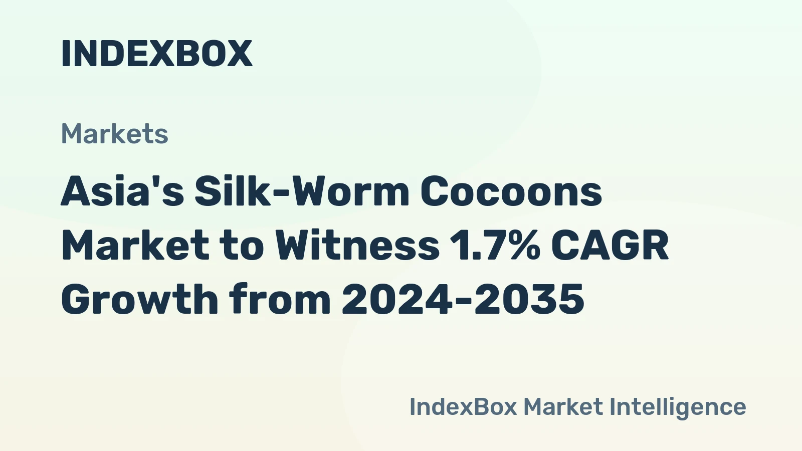 Asia's Silk-Worm Cocoons Market to Witness 1.7% CAGR Growth from 2024-2035
