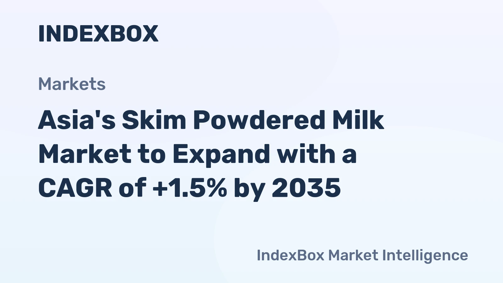 Asia's Skim Powdered Milk Market to Expand with a CAGR of +1.5% by 2035