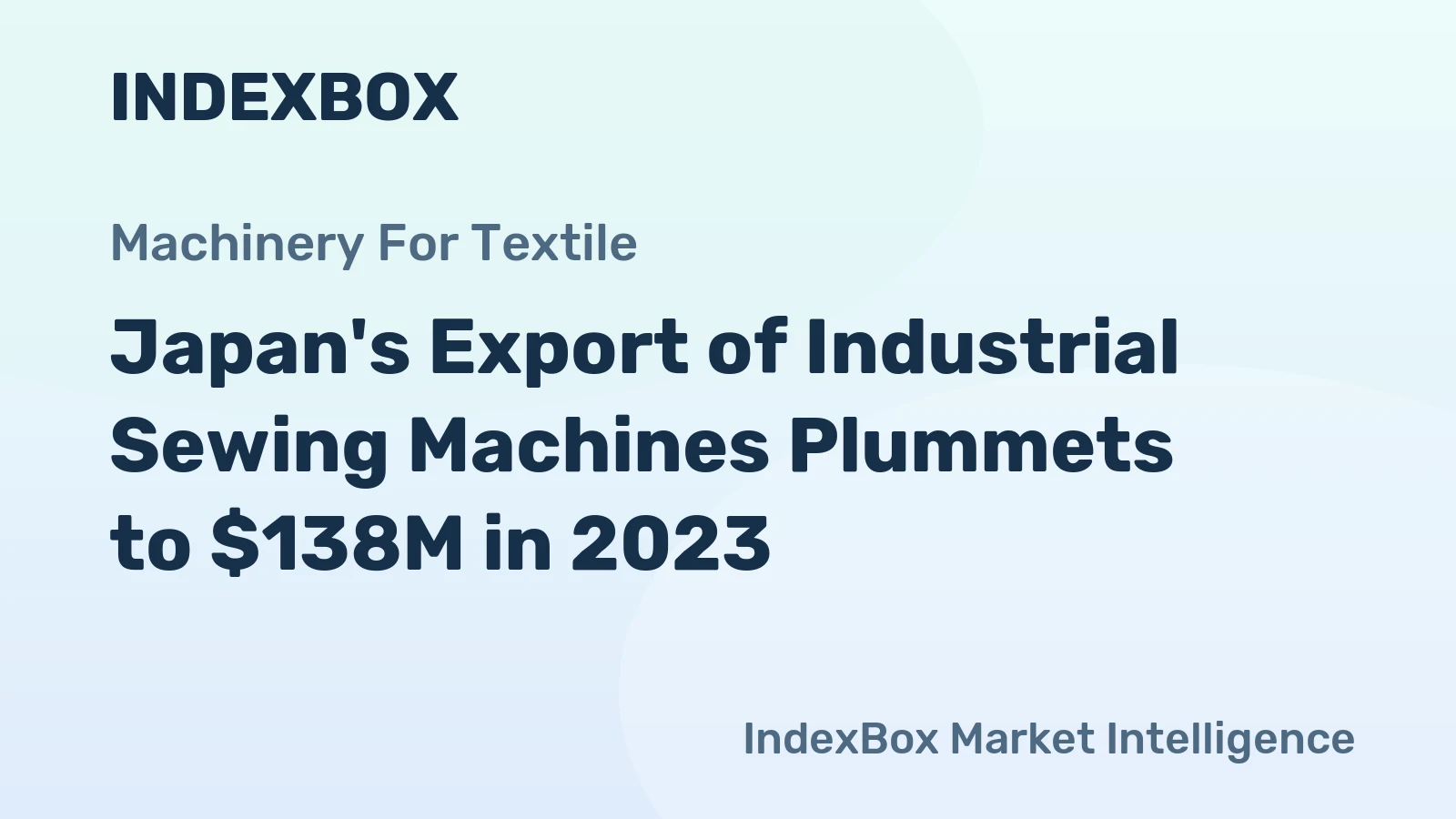 Japan's Export of Industrial Sewing Machines Plummets to $138M in 2023