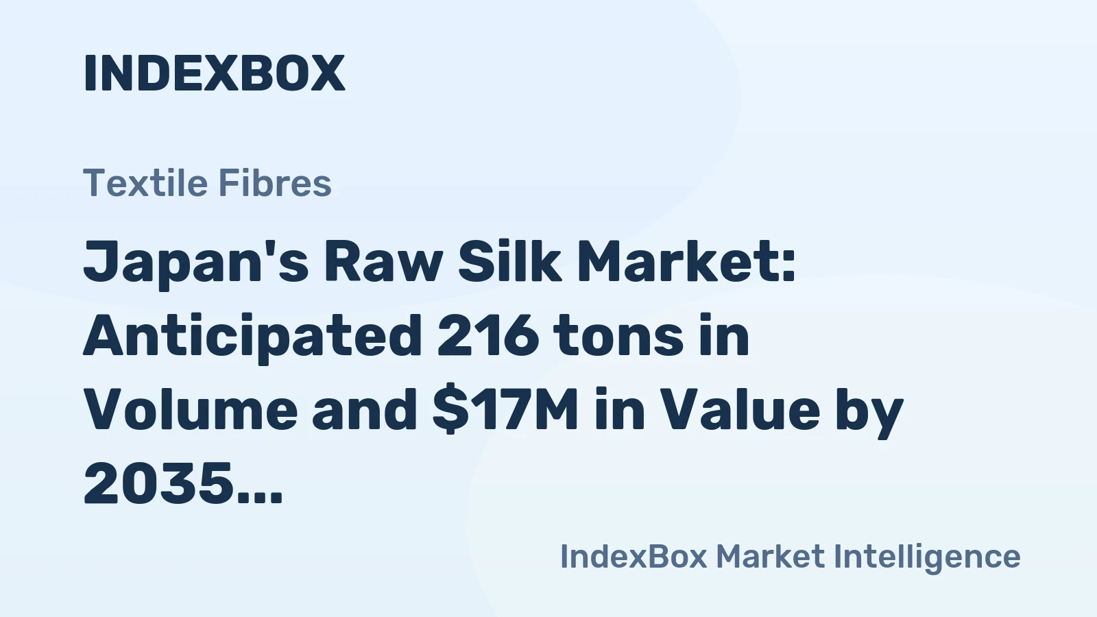 Japan's Raw Silk Market: Anticipated 216 tons in Volume and $17M in Value by 2035