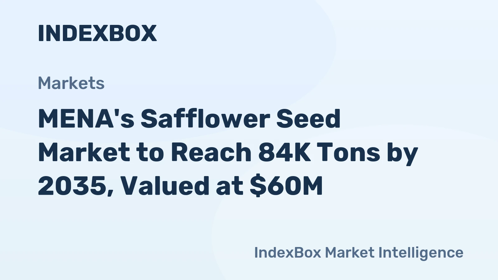 MENA's Safflower Seed Market to Reach 84K Tons by 2035, Valued at $60M
